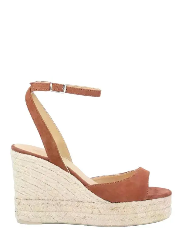 CastaÑer Brook Suede Wedge Espadrilles - Orange