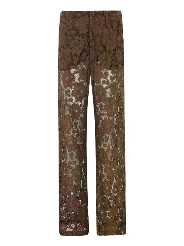 Federica Tosi Lace Trousers - Brown