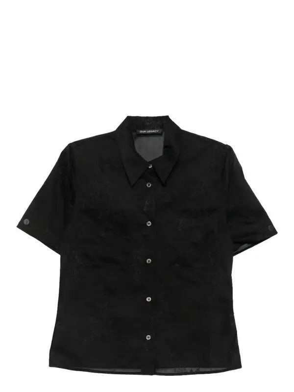 Our Legacy Floral Embroidered Shirt - Black