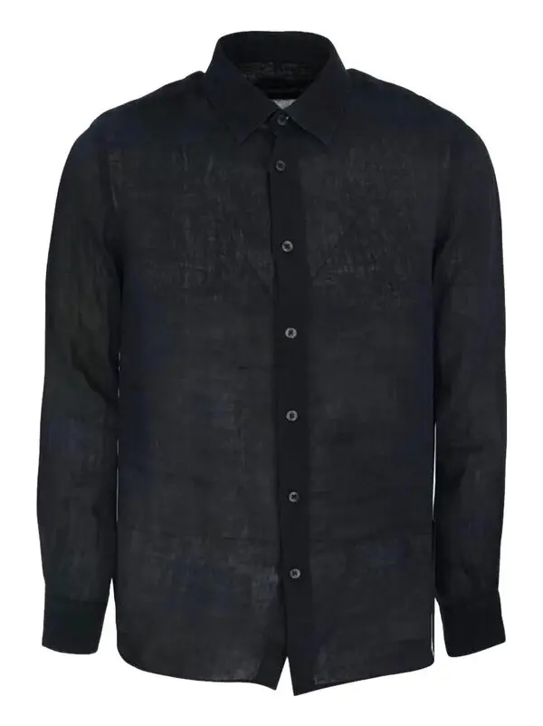 120% Lino Contemporary Fit Shirt - Blue