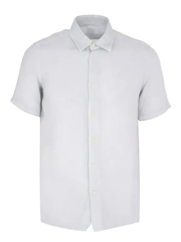 120% Lino Contemporary Fit Shirt - Blue