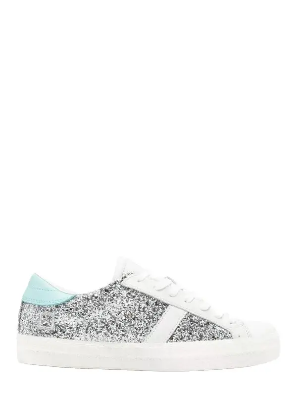 D.a.t.e. Hill Low Glitter Sneakers - Silver