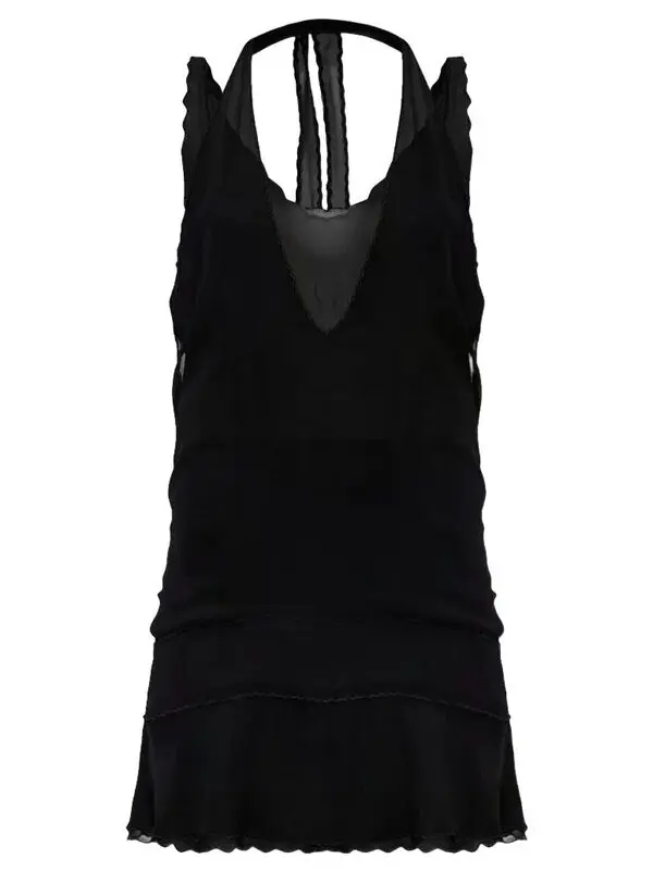 KNWLS Sleeveless Tiered Mini Dress - Black