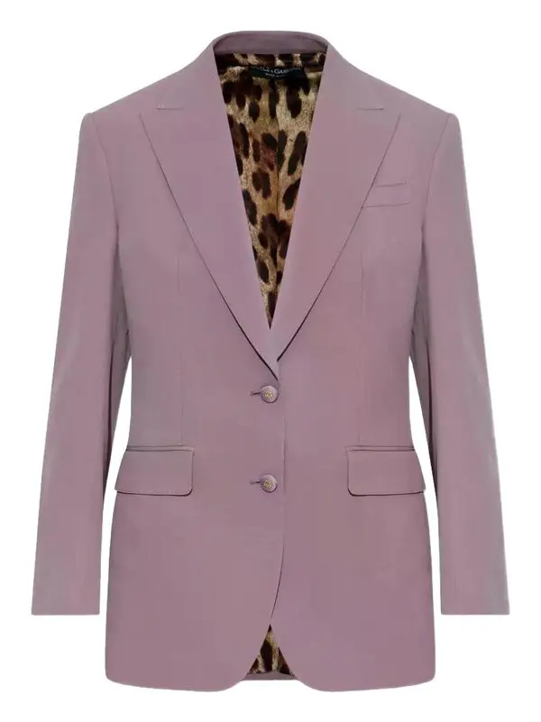 Dolce & Gabbana Button-fastening V-neck Blazer - Purple