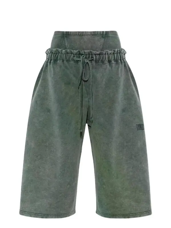 KNWLS Drawstring-fastening Ruffled Track Pants - Green