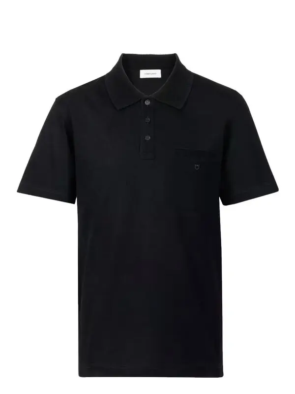 FERRAGAMO Cotton Polo Shirt - Black