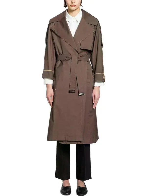 Max Mara Belted Trench Coat - Brown