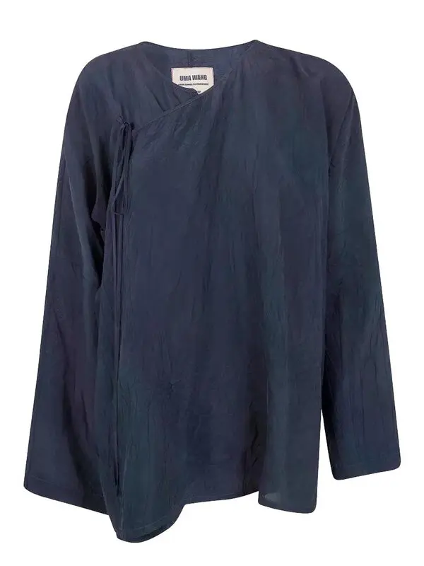 UMA WANG Tie-side Blouse - Blue