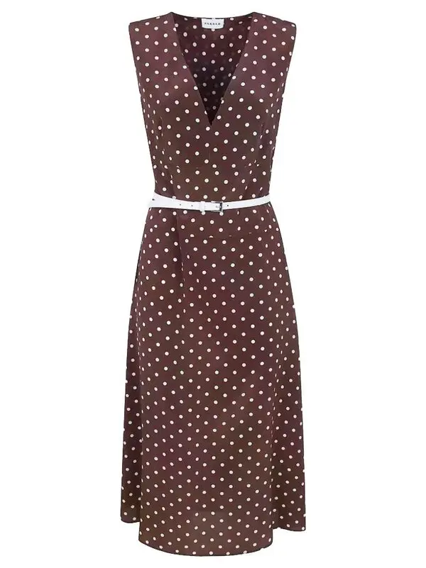 P.a.r.o.s.h Polka-dot Day Dress - Brown