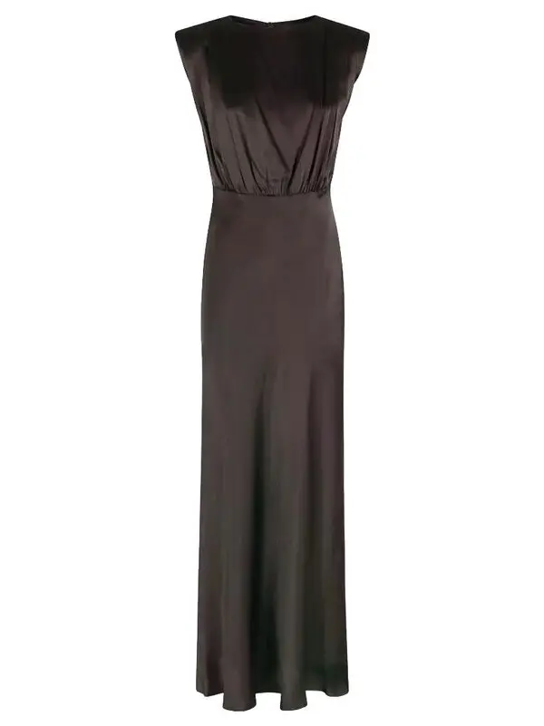 SEMICOUTURE Draped Dress - Brown