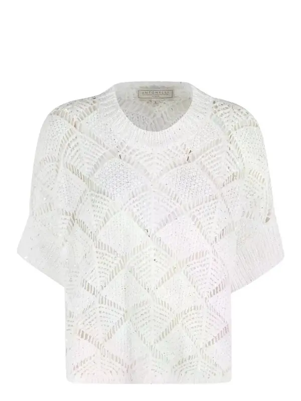 Antonelli Firenze Geometric Knitwear - White