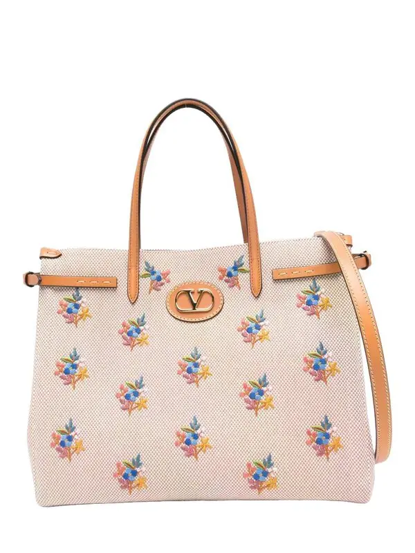Valentino Garavani Floral-print Tote Bag - Neutrals
