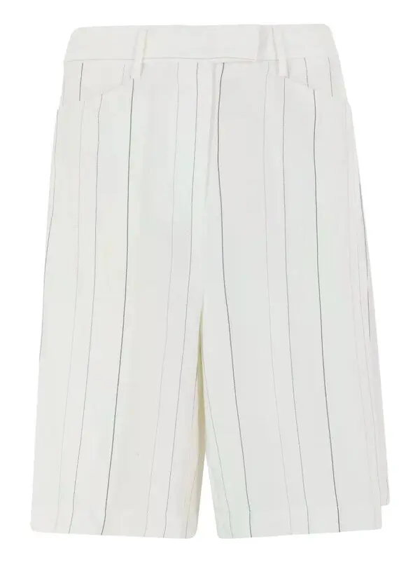 SEMICOUTURE Paloma Striped Shorts - White