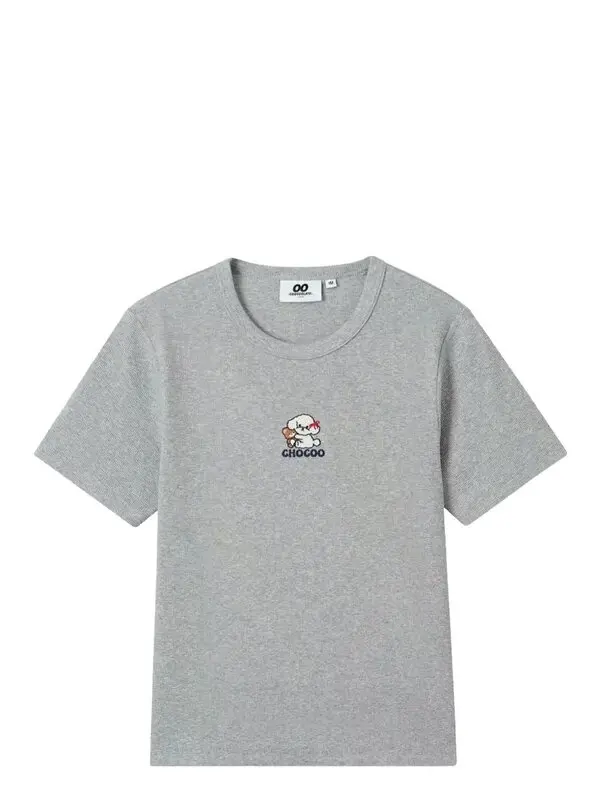 CHOCOOLATE Embroidered Logo T-shirt - Grey