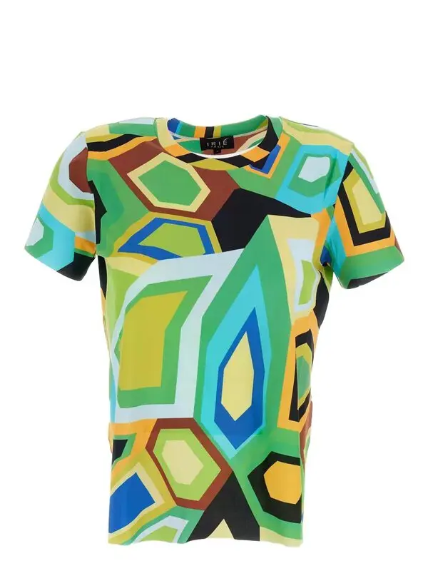 IRIE' Geometric Print T-shirt - Green