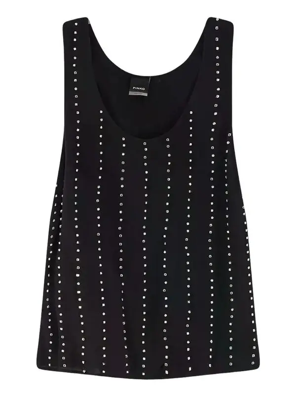 Pinko Embellished Tank Top - Black