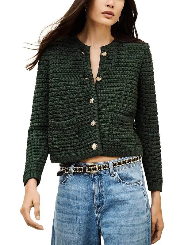Ba&sh Gaspard Cardigan - Bottle Green