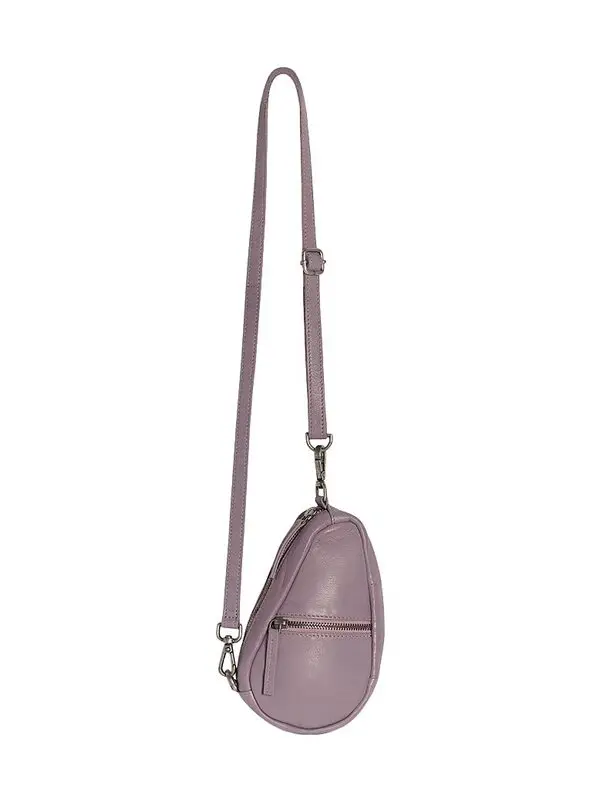 Free People Mini Leather Crossbody - Lilac Dust