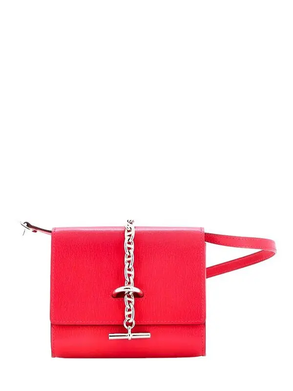 Hermès Chaine D'ancre Compact Wallet On Strap Chevre Chamkila - Pink