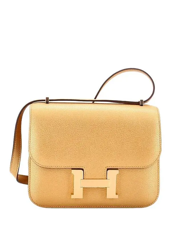 Hermès 18 Constance Nm Bag Metallic Chevre Chamkilight - Gold