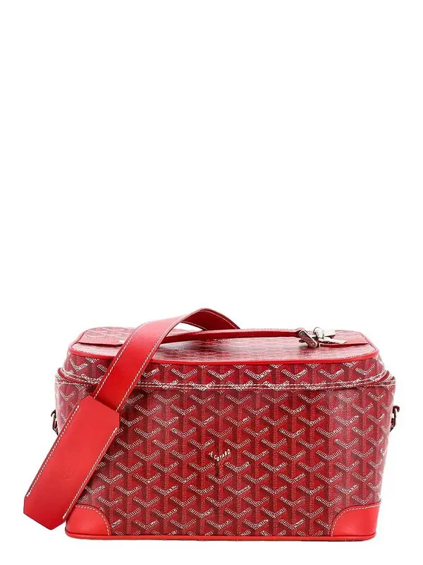 GOYARD Convertible Cosmetic Train Case Coated Canvas - Red