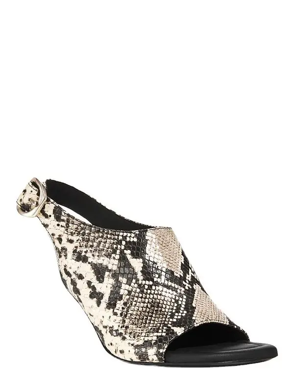 Rag & Bone Gigi Block Heel Sandals - Black/white Snake