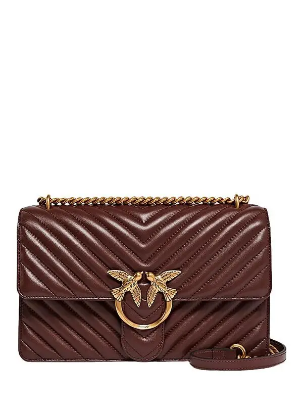 Pinko Love One Classic Leather Convertible Crossbody - Rq
