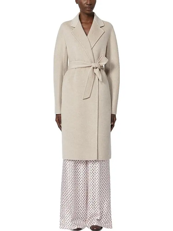 Max Mara Aceri Cashmere Wrap Coat - Sand