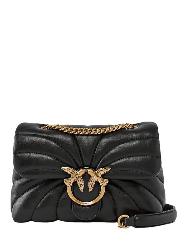 Pinko Love Puff Mini Leather Convertible Crossbody - Zq
