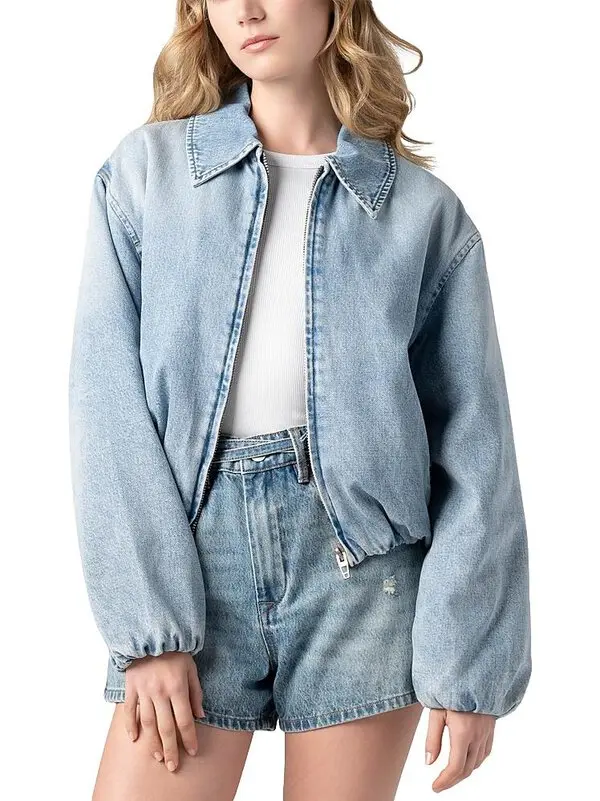 Blanknyc Denim Bomber Jacket - Bottomless Brunch