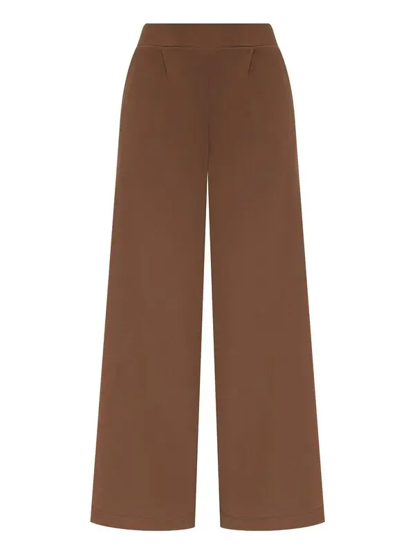 ANDRES OTALORA Celebrada Mid-rise Wide-leg Pants - Brown