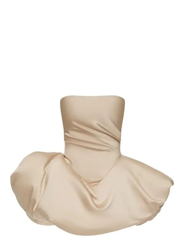 BALYKINA Shell Poufed Corset Top - Tan