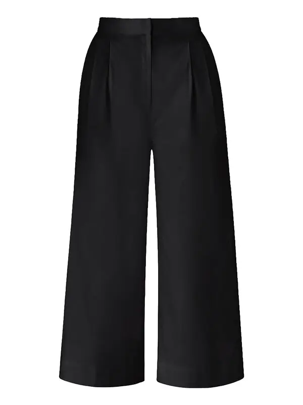 ANDRES OTALORA Te Pienso' Stretch-cotton Culotte Pants - Black