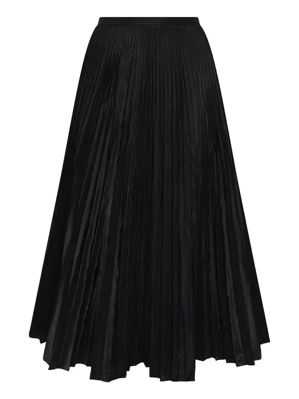 ANDRES OTALORA Vaho Pleated Midi Skirt - Black