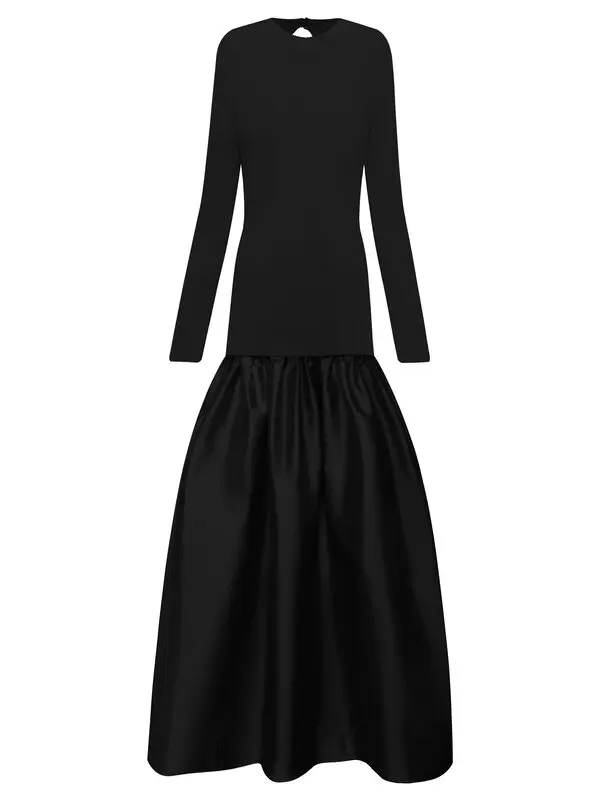 ANDRES OTALORA En Tus Ojos Long-sleeve Maxi Dress - Black