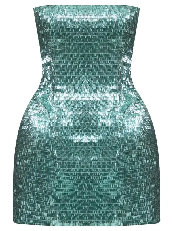 BALYKINA Tia Sequined Mini Dress - Turquoise