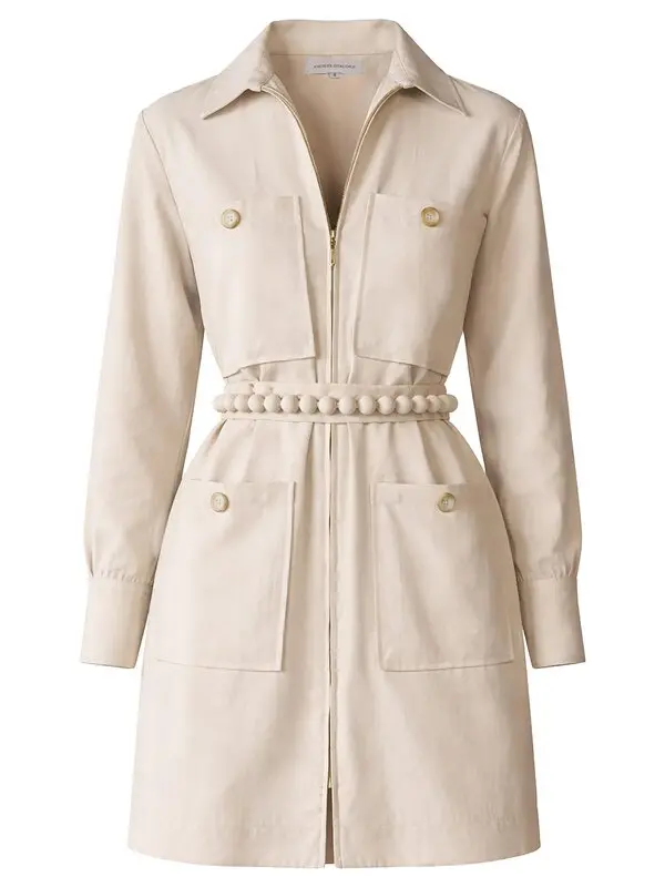 ANDRES OTALORA De Antes Embellished Mini Dress - Nude