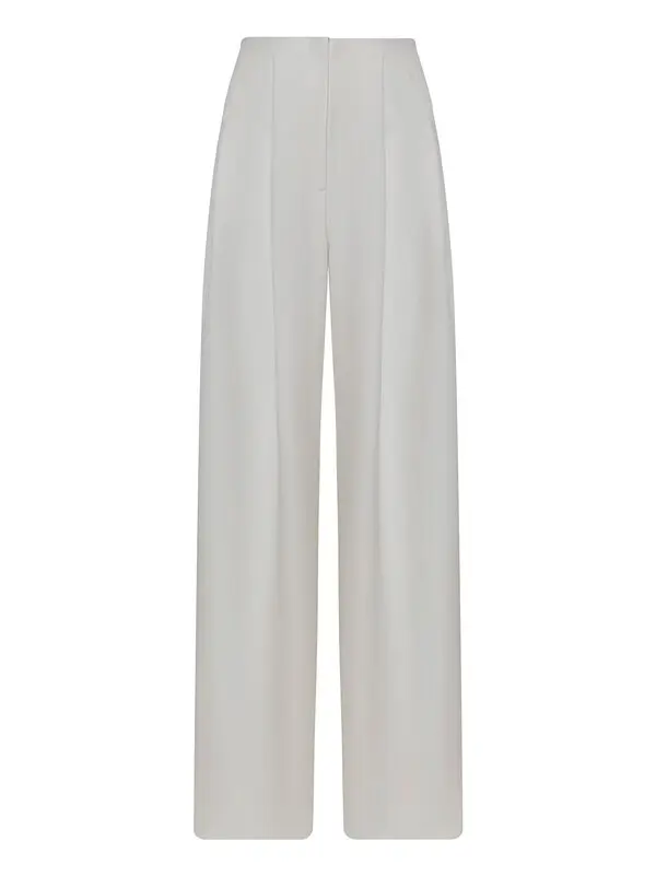 ANDRES OTALORA Hilo Interior Mid-rise Wide-leg Pants - Off-white