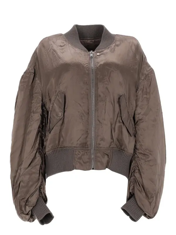 Rick Owens Bomber Jacket "bucket Flight - Brown
