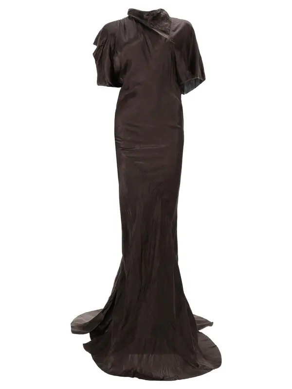 Rick Owens Long "seb Gown" Dress - Brown