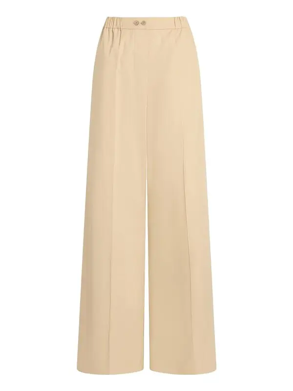 Patou Wide Leg Trousers - Beige
