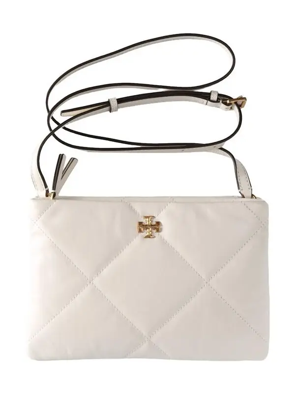 Tory Burch Kira Diamond Quilt Crossbody Bag - Warm White