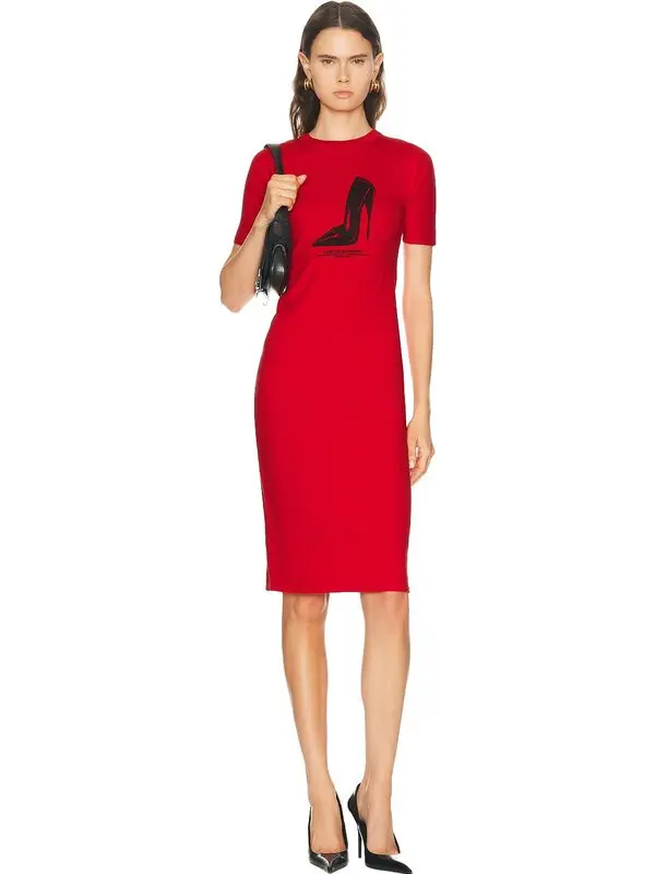 WILLY CHAVARRIA Her Pleasure Stiletto T-shirt Dress - Red Hot