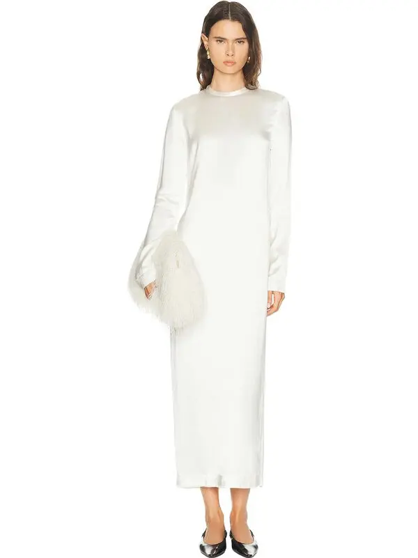 TOTEME Long Satin Dress - White