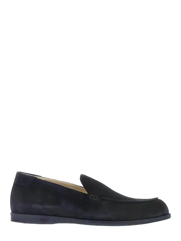Emporio Armani Embossed Logo Loafers - Blue