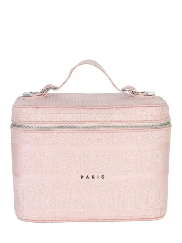 Dior Canvas Cannage Diortravel Vanity Case - Pink