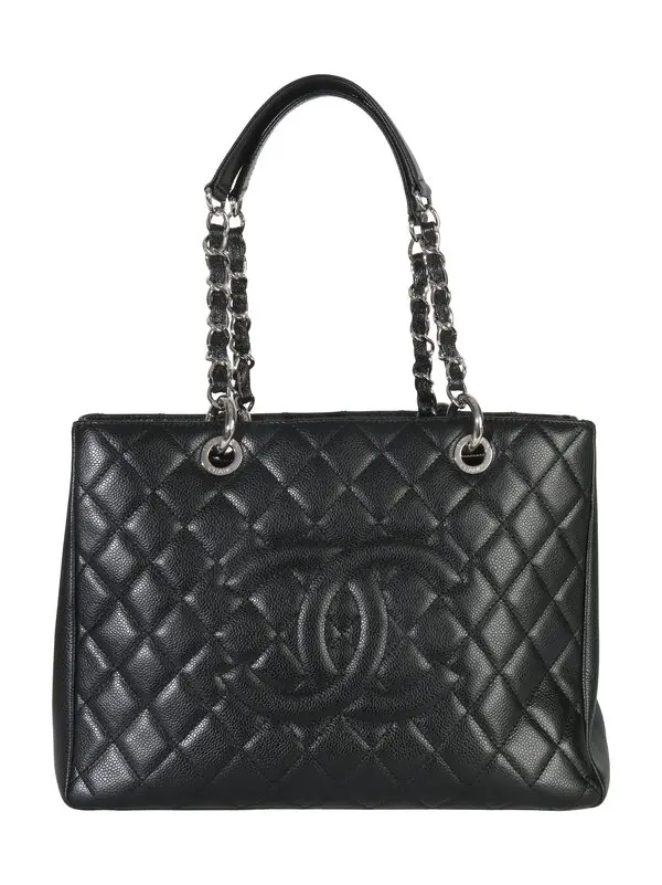 Chanel Quilted Caviar Grand Shopper Tote - Black