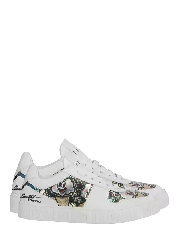 Philipp Plein 3d Appliqué Low-top Sneakers - White