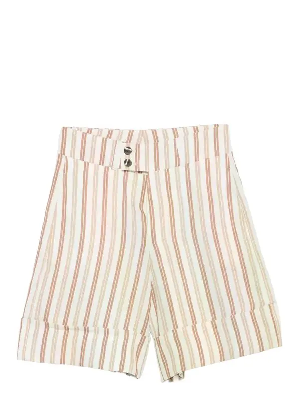 BERWICH Striped Tailored Shorts - White