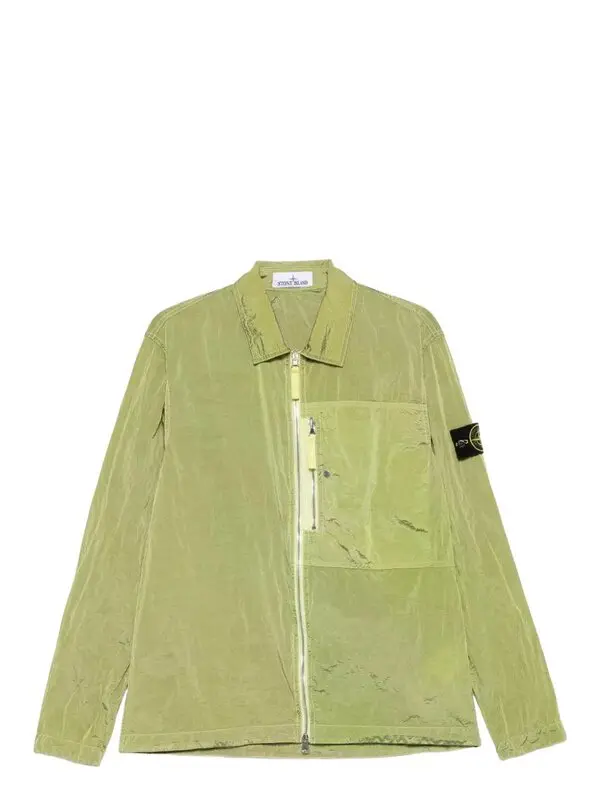 Stone Island Zip-up Overshirt - Green